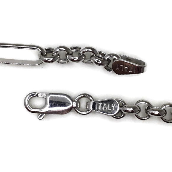 3 Royal Dazzy | Jewelry | Semi Round Rolo Chain Necklace 22 Inch White ...